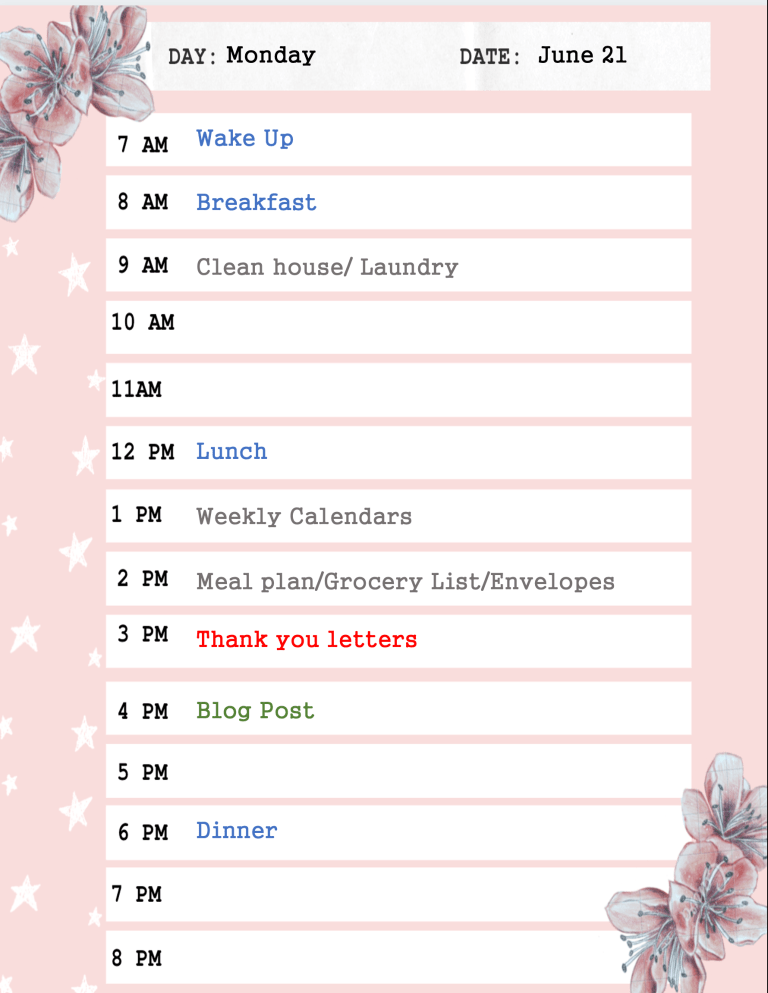 Helpful Tips to Plan for a Successful Week – Made With Grace Home